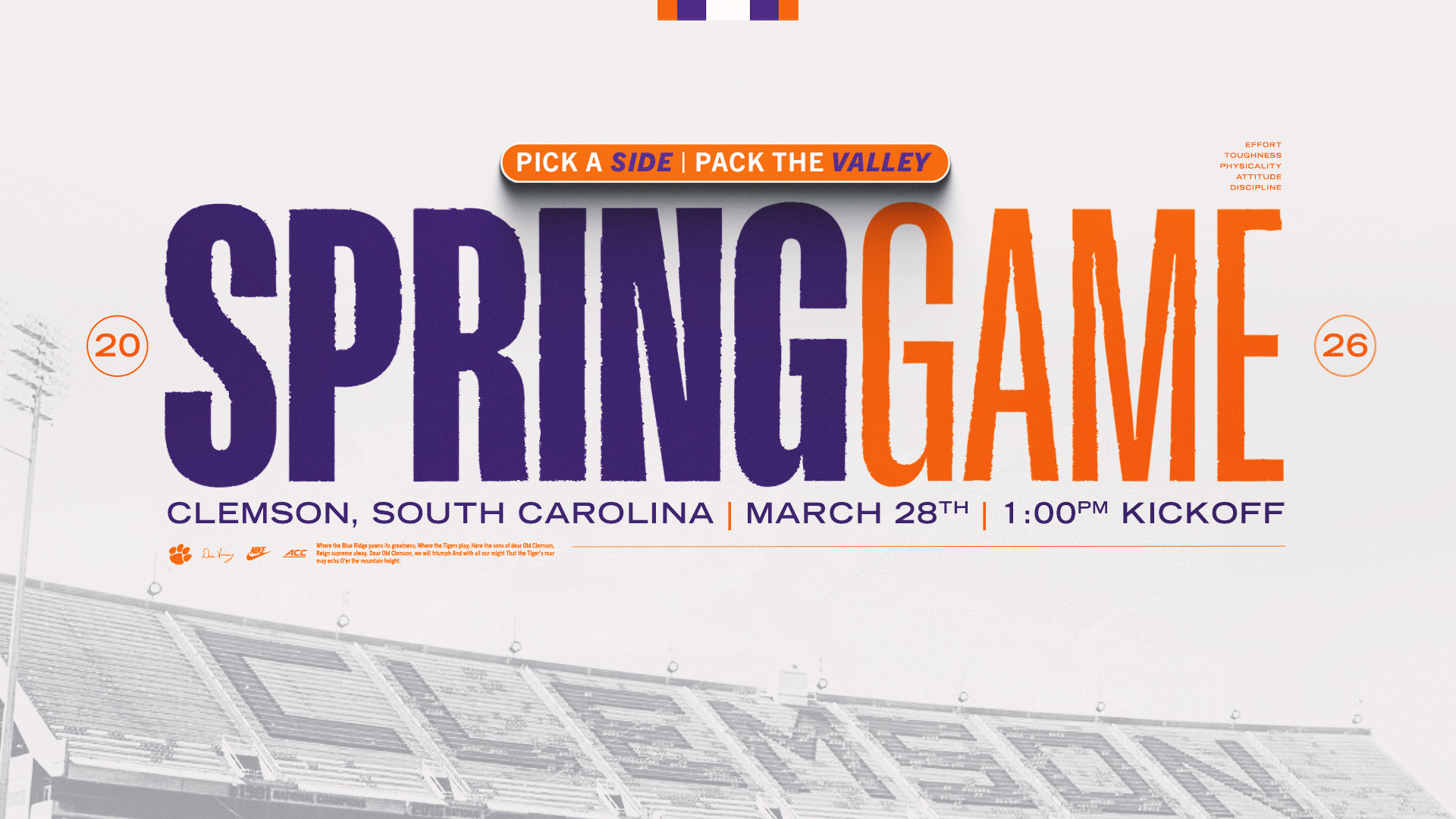 Gameday Guide: 2026 Clemson Football Spring Game • March 28 • 1 p.m ...