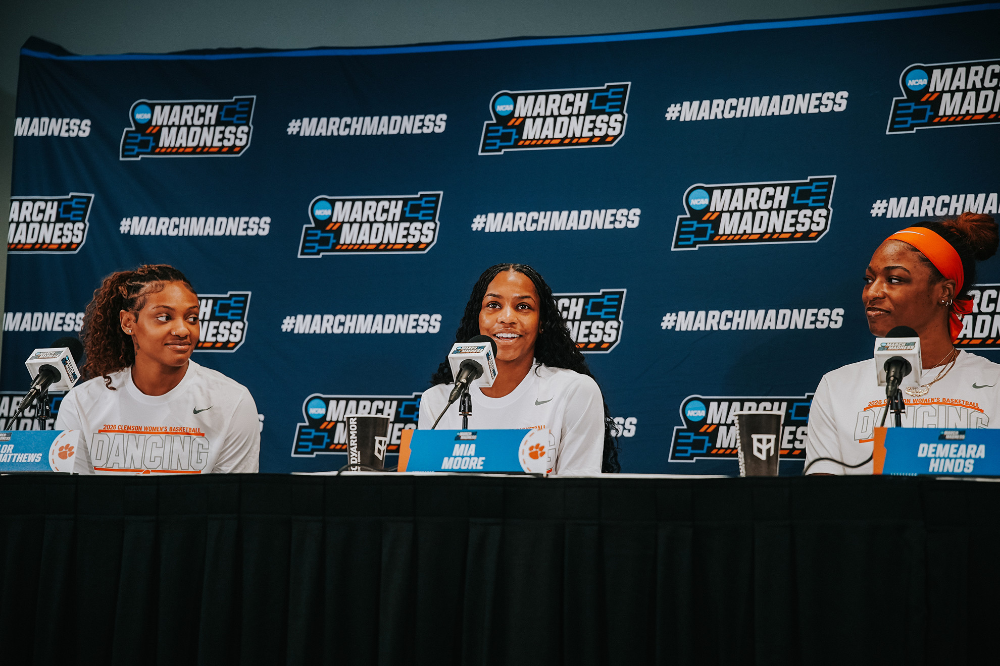 NCAA Tournament Media Avail Shawn Poppie, Mia Moore, Demeara Hinds ...