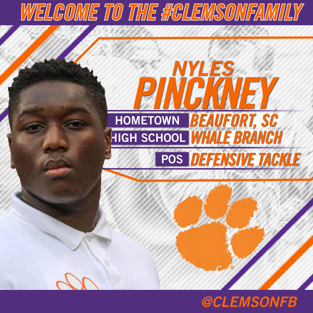 Nyles Pinckney Signs FAA - Clemson University Athletics