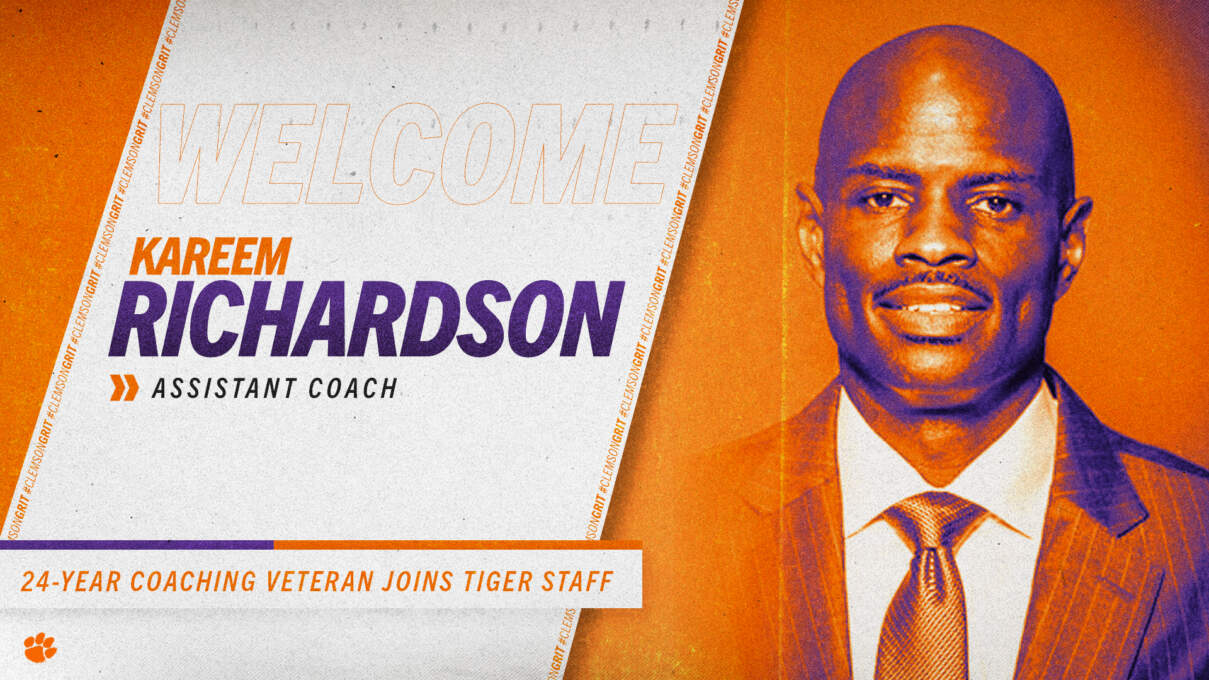 Brownell Hires Kareem Richardson as Assistant Coach – Clemson Tigers ...