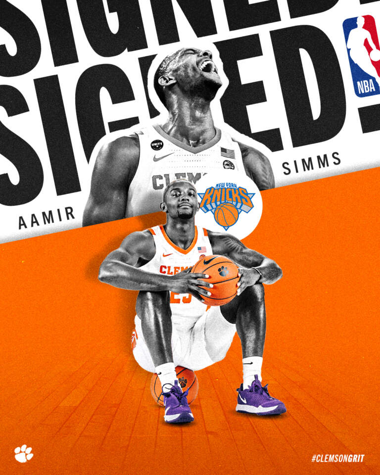Aamir Simms Signs Undrafted Free Agent Deal with New York Knicks – Clemson Tigers Official ...