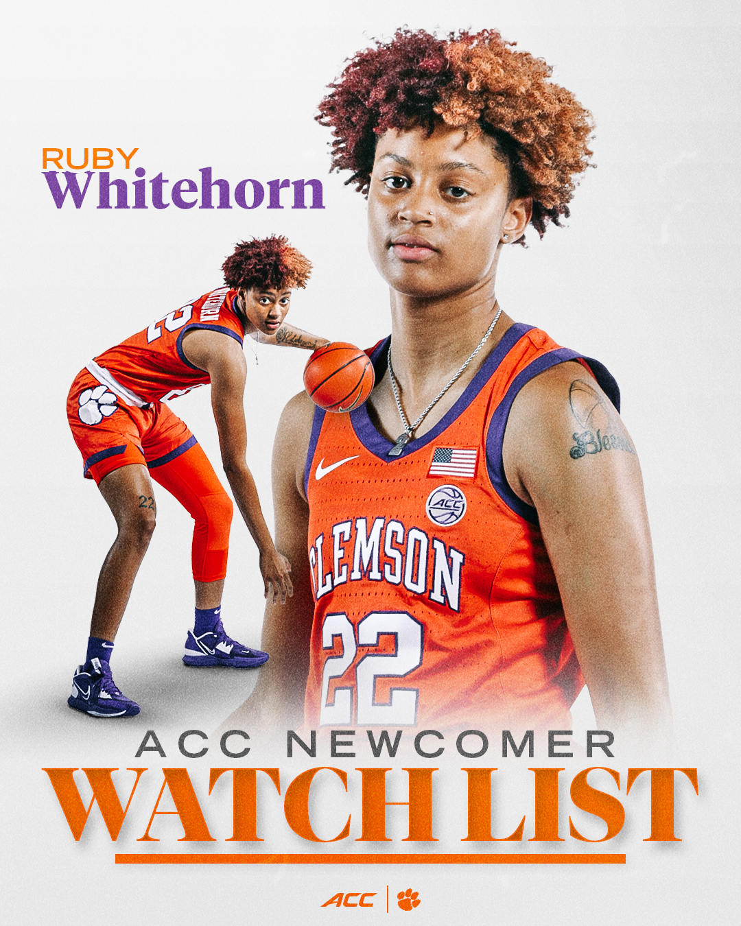 Ruby Whitehorn Named to ACC Newcomer Watch List – Clemson Tigers ...