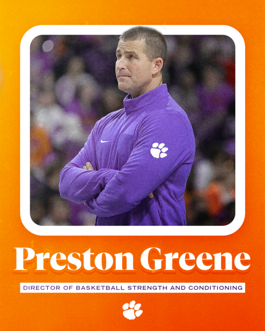 Preston Greene Returns to Clemson as Director of Basketball Strength ...