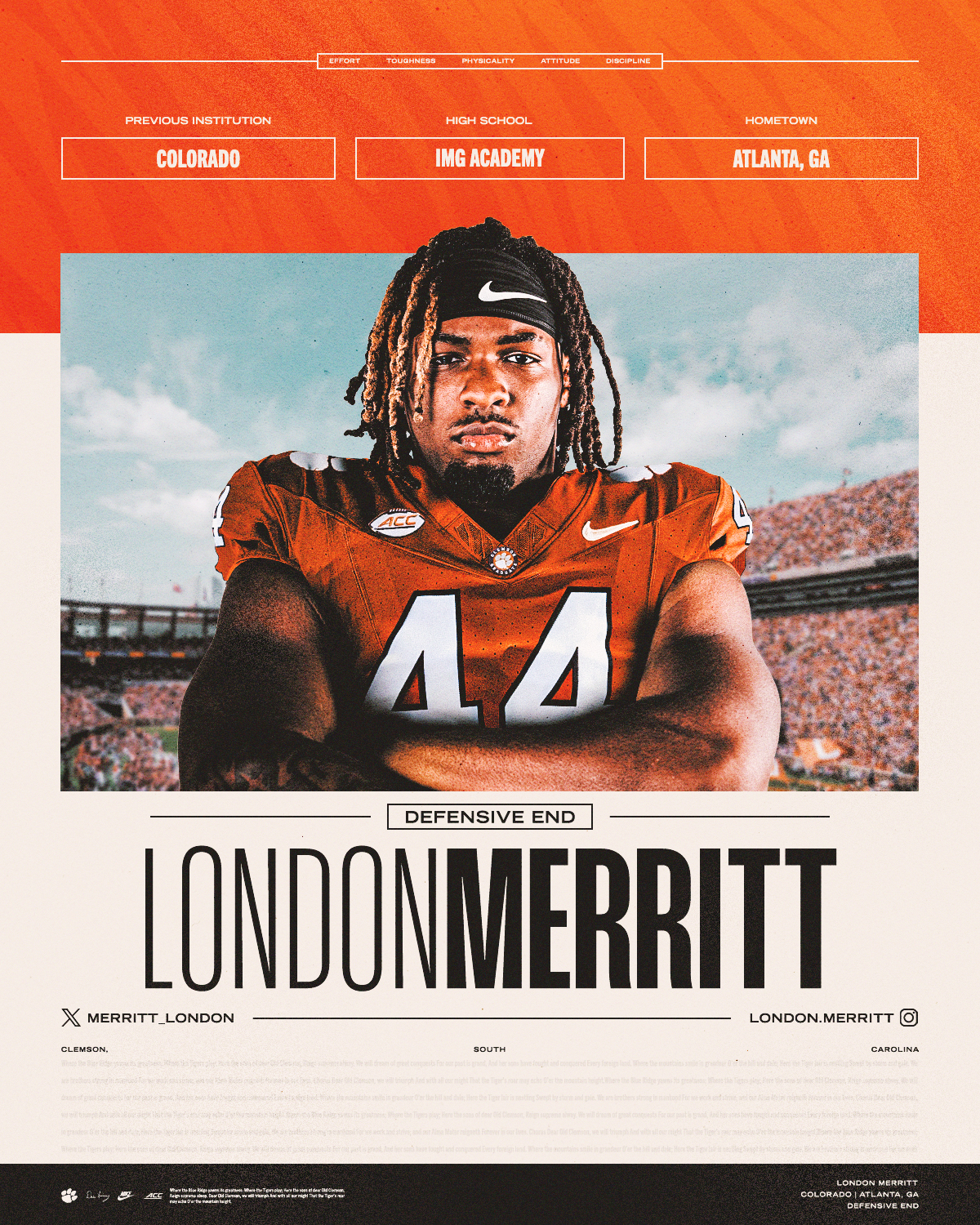 London Merritt – Clemson Tigers Official Athletics Site